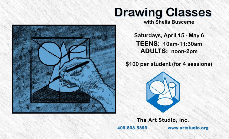Adult Beginner Drawing Class @ TASI | The Art Studio, Inc., Port Neches ...