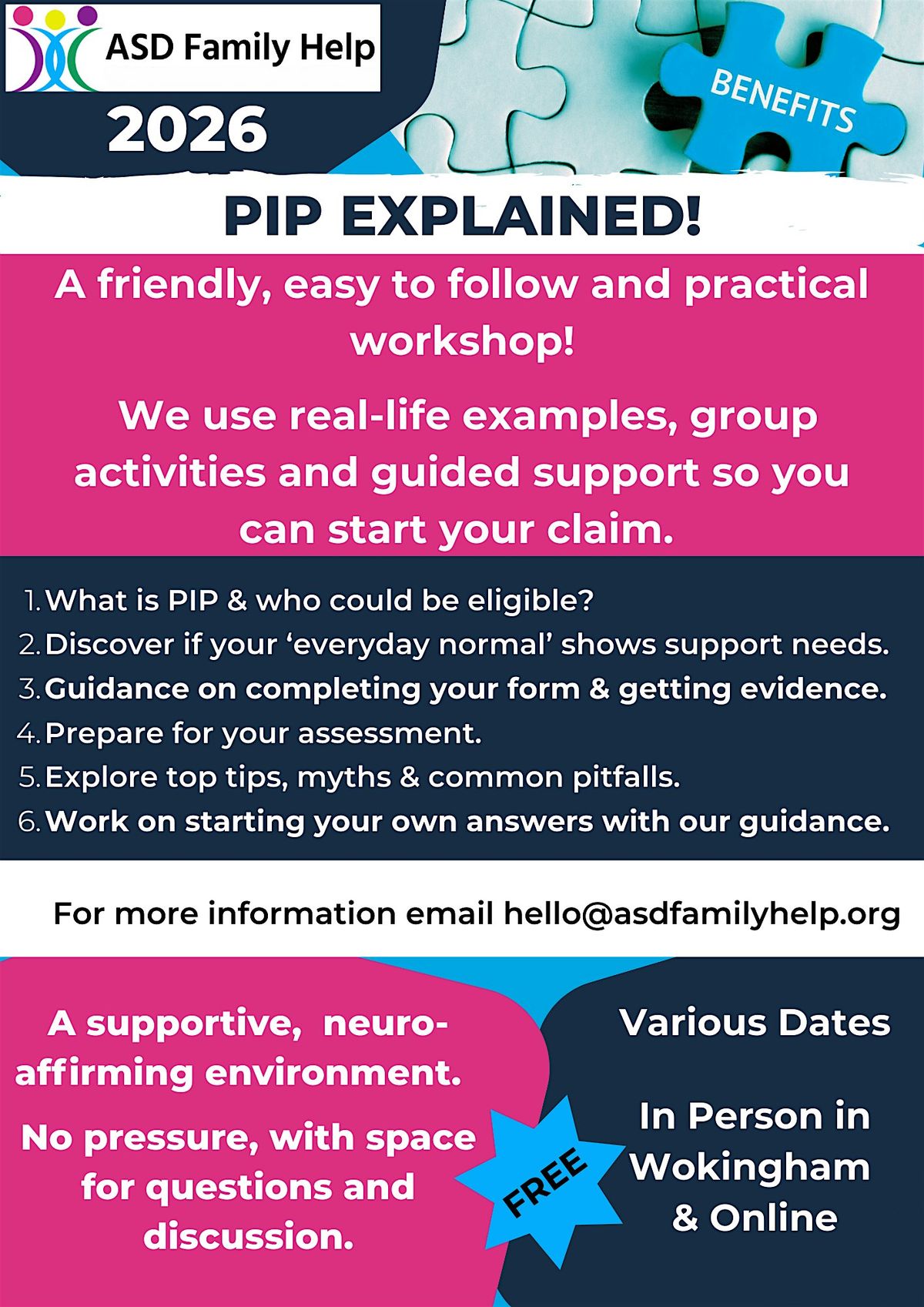 PIP Explained! at The Bradbury Centre, Wokingham on 30th January, 2026