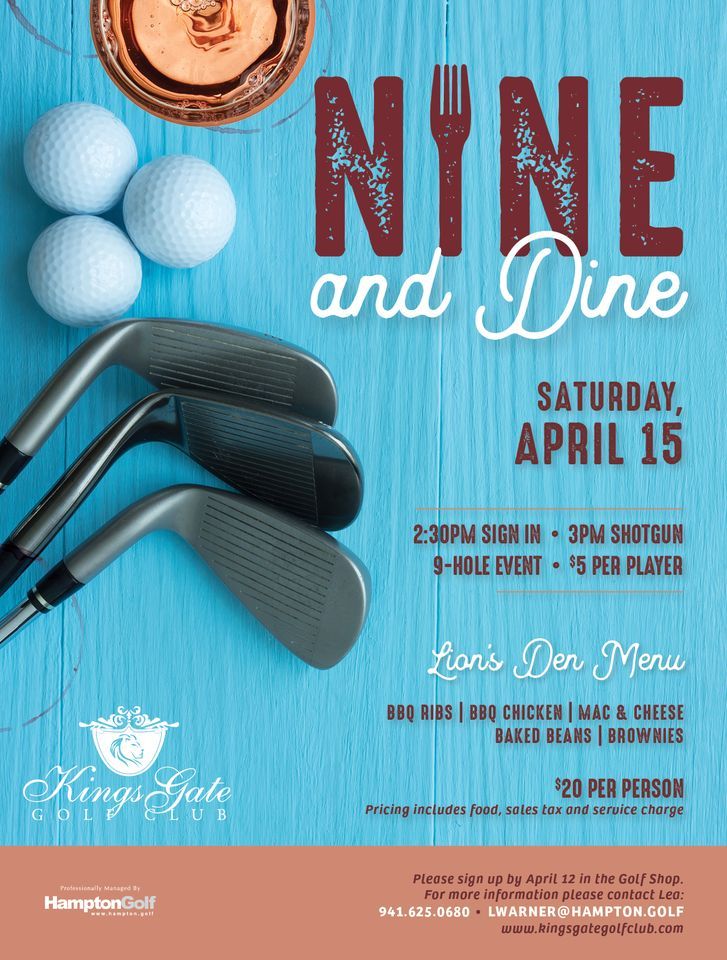 Nine & Dine | Kings Gate Lions Den Restaurant & Banquet Facility, Port ...