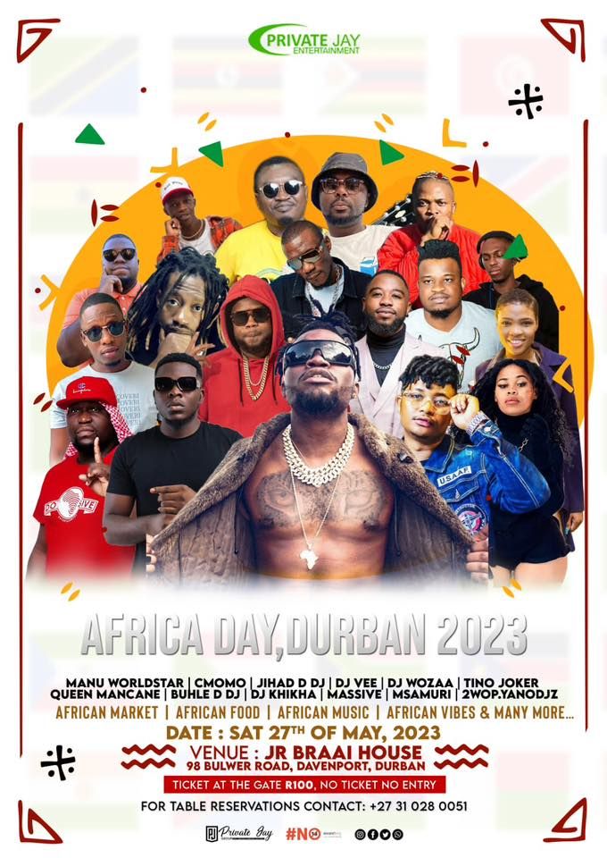 Africa Day DUrban 2023 | JR's Braai House, Durban, NL | May 27 to May 28