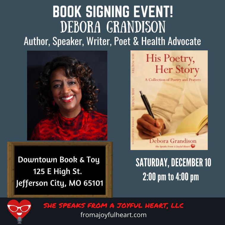 Debora Grandison Author Signing | Downtown Book & Toy, Jefferson City ...