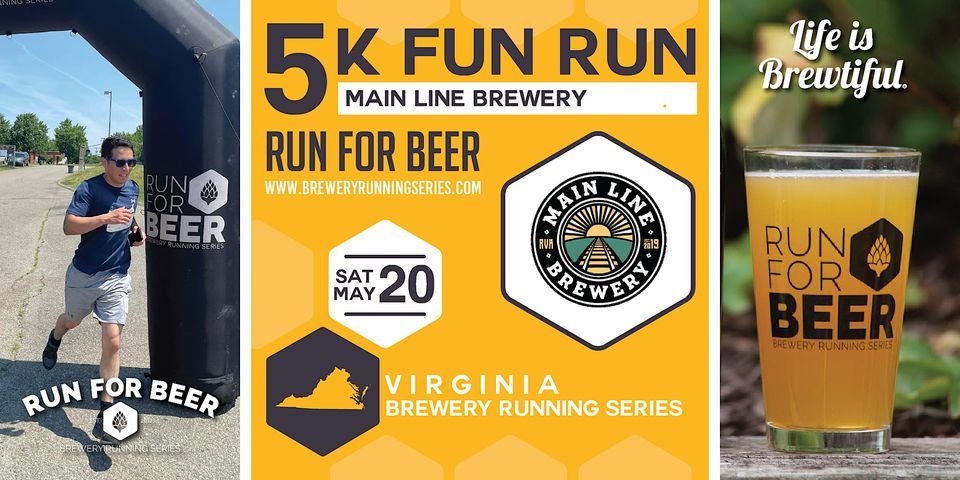 5k Beer Run x Main Line Brewery | 2023 VA Brewery Running Series at ...