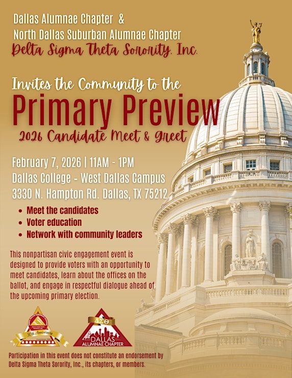 Dallas Primary Preview: 2026 Candidate Meet & Greet at Dallas College ...