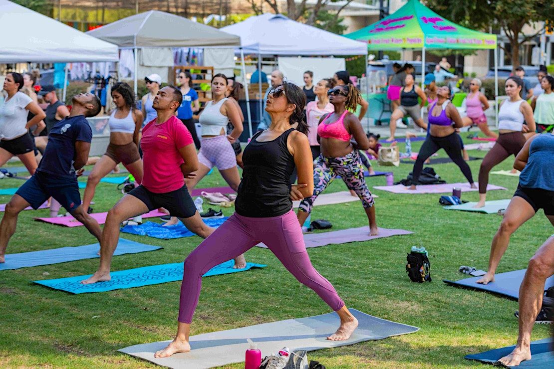 Yoga with Stefanie powered by Yena at Klyde Warren Park | Klyde Warren Park, Dallas, TX | August ...