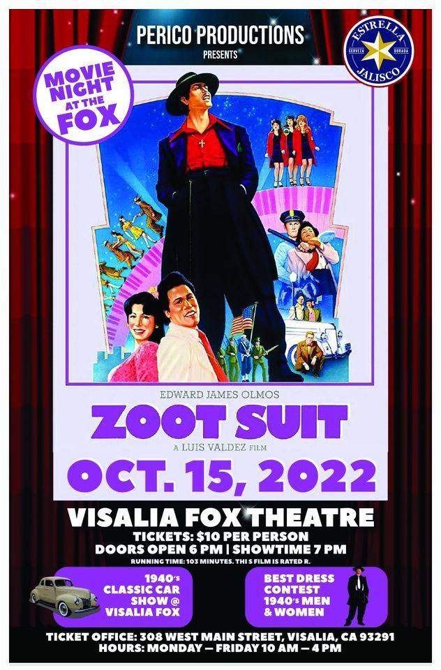 Movie Night at the Fox: Zoot Suit | Visalia Fox Theatre | October 15, 2022