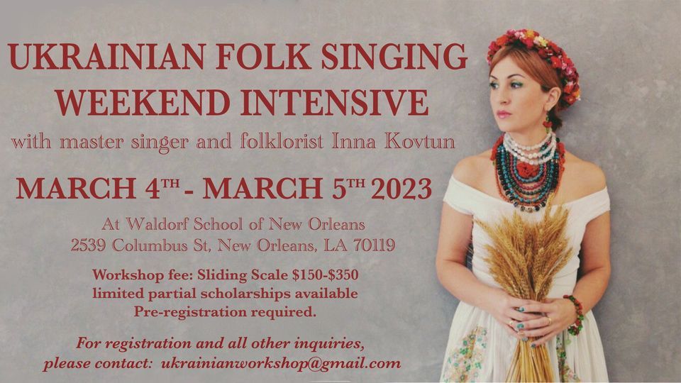 Ukrainian Singing Weekend Intensive with Inna Kovtun at Waldorf School ...