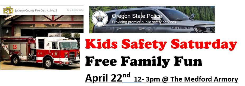 Kids Safety Saturday at Medford Armory on 22nd April, 2023