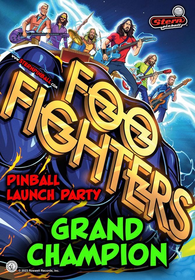 Stern Army Foo Fighters Launch Party at Superelectric Pinball Parlor ...