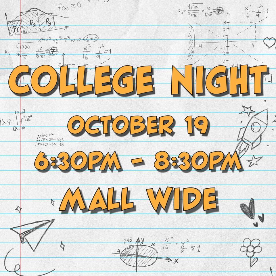 College Night at Spotsylvania Towne Centre on 19th October, 2022
