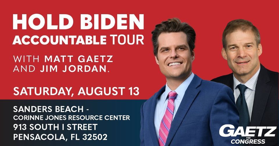 Hold Biden Accountable Tour with Jim Jordan at Sanders Beach-Corinne ...