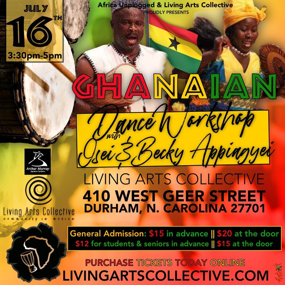 Ghanaian dance workshop with Osei and Becky Appiagyei | Living Arts ...