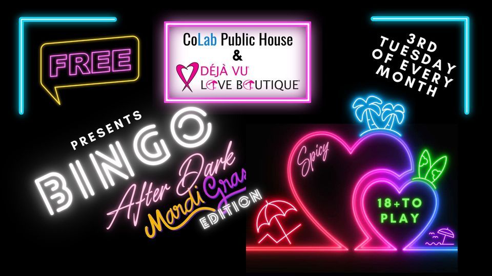 Bingo After Dark Mardi Gras Edition at CoLab Public House, Vista on ...