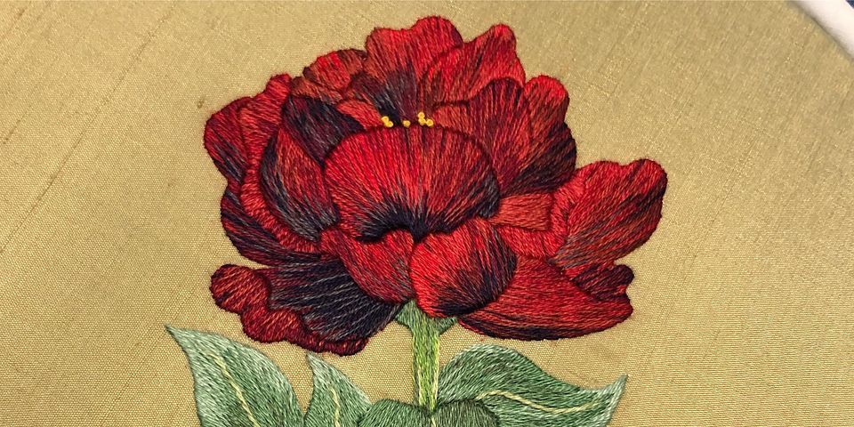 Online Needlepainted Red Peony with Lauren Yeager (Four-Session Class ...