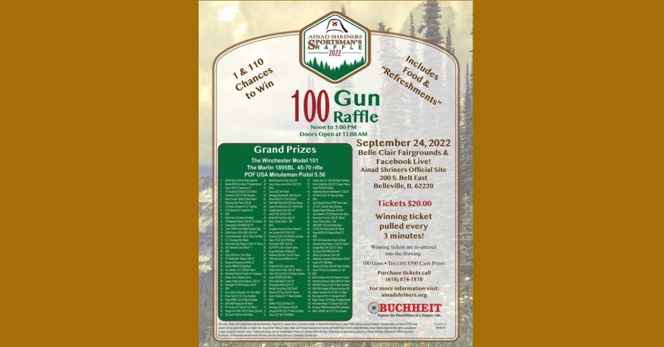Ainad Shriners Sportsmans Raffle 2022 | Belle Clair Fairgrounds & Expo ...