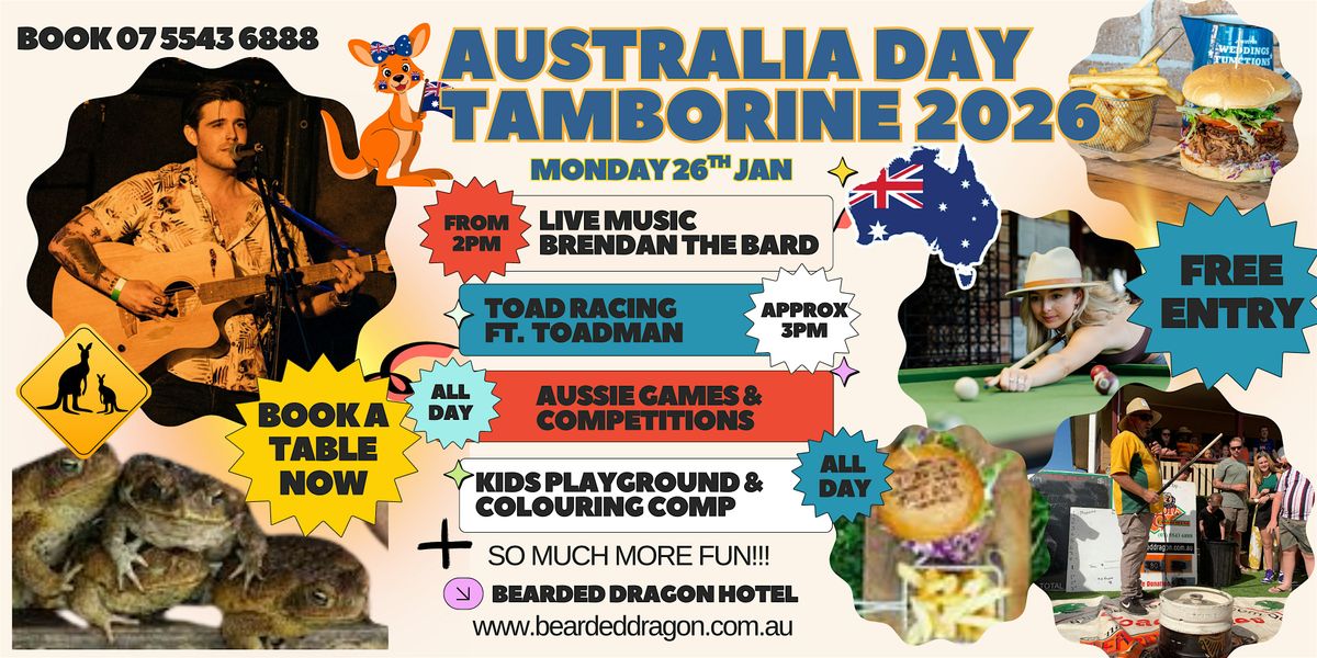 Australia Day 2026 at Bearded Dragon Hotel Tamborine at Bearded Dragon ...