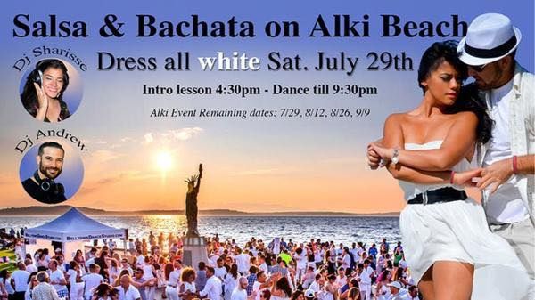 Dress all White Salsa & Bachata on Alki Beach w/intro lesson at Salsa ...