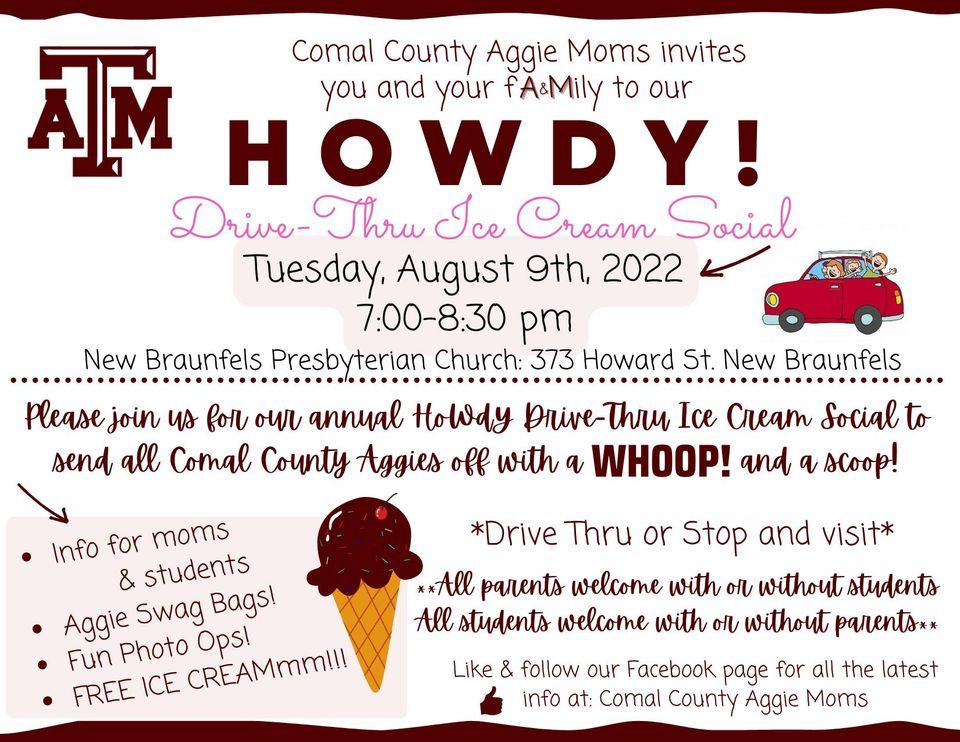HoWdY Drive-Through Ice Cream Social | New Braunfels Presbyterian ...