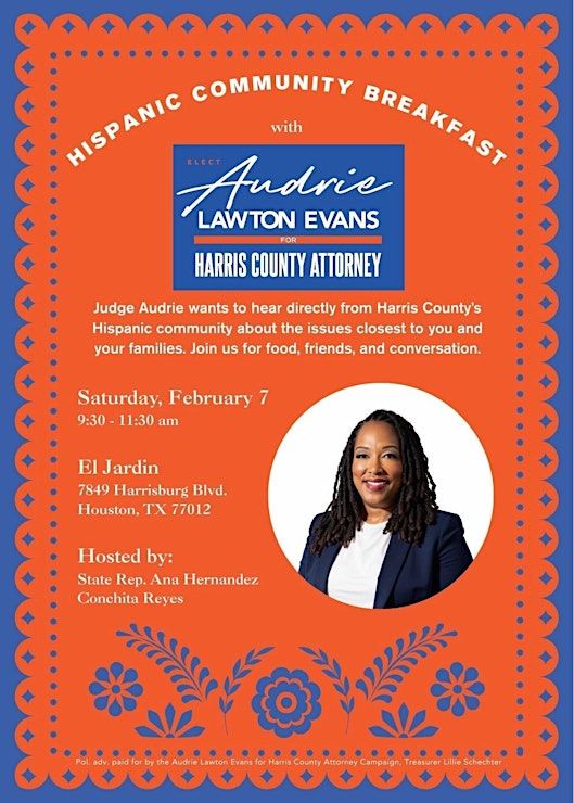 Audrie Lawton Evans for Harris County Attorney Community Breakfast at ...
