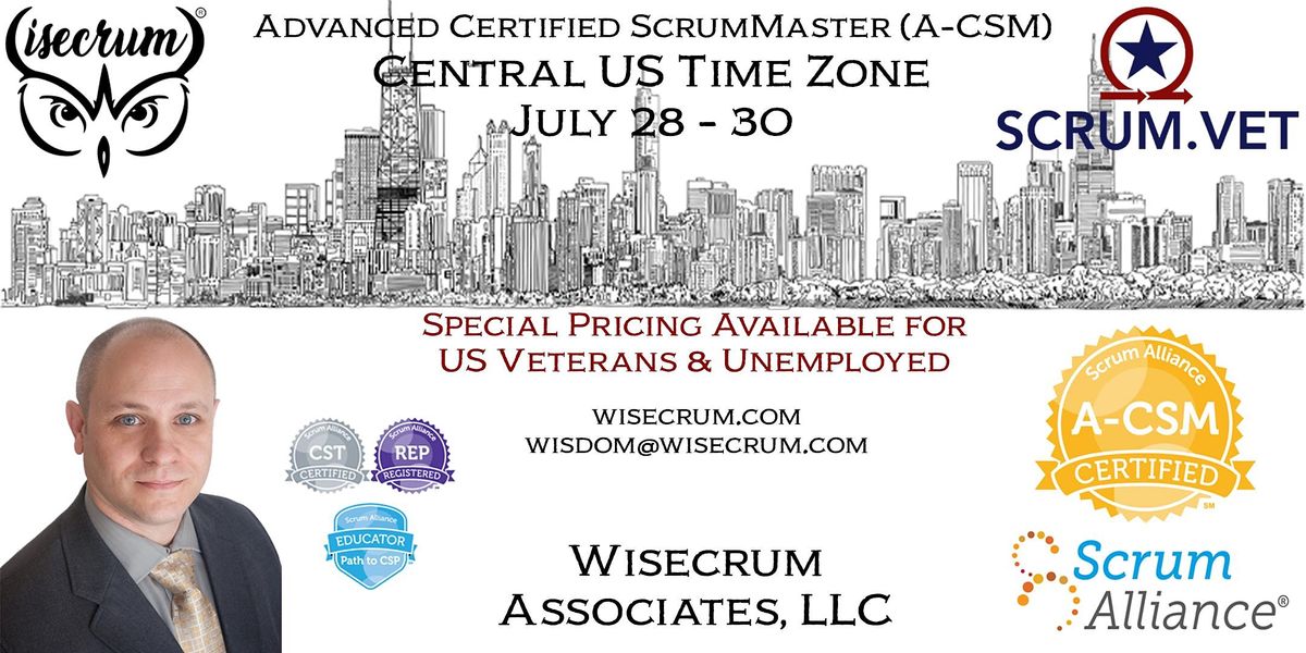Advanced Certified ScrumMaster (A-CSM) | Live-Online-Virtual | Zoom ...