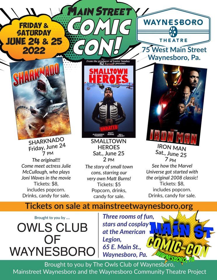Comic Con at the Waynesboro Theatre at Waynesboro Theatre on 24th June ...