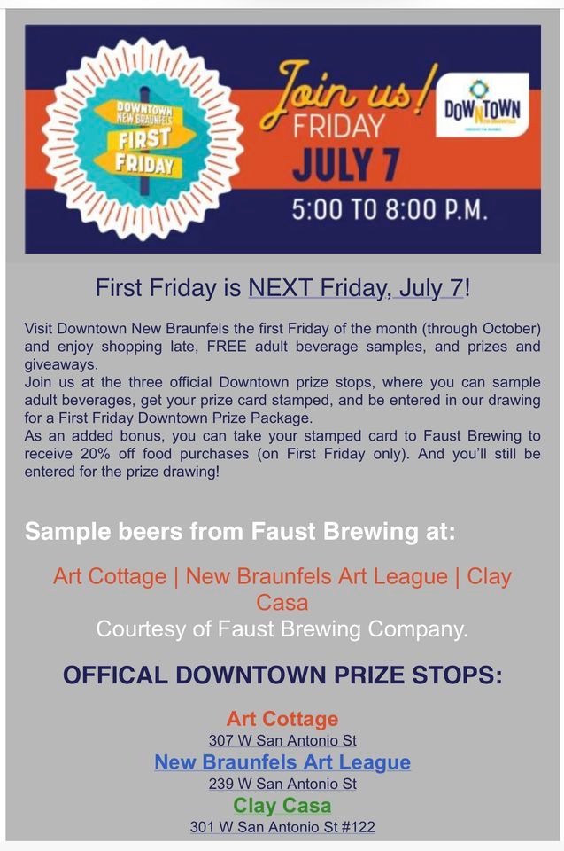 First Friday, July 7th, 2023 | 239 W San Antonio St, New Braunfels, TX ...