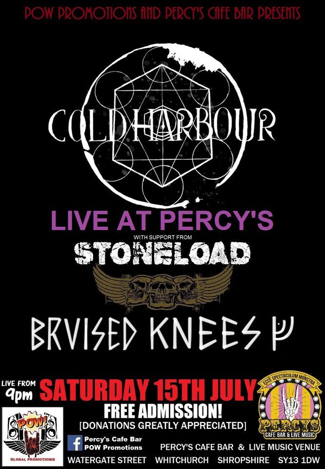 Coldharbour / Stoneload / Brvised Knees - Live at Percys, Whitchurch ...