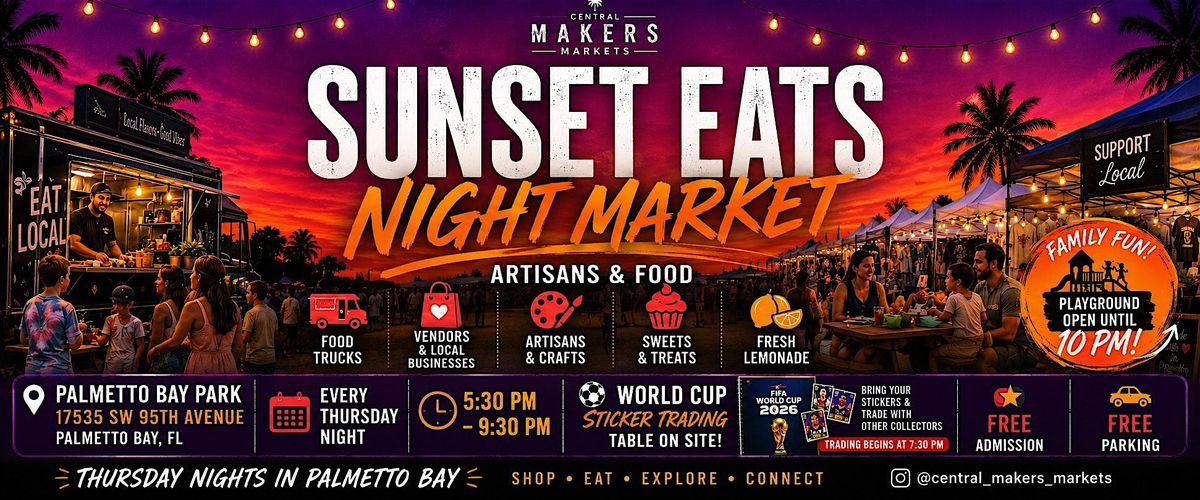 Sunset Eats Night Market at Palmetto Bay Park on 18th June, 2026