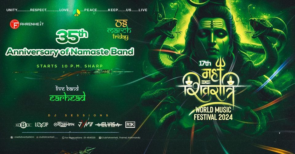 35TH ANNIVERSARY CELEBRATION OF NAMASTE BAND: LIVE AT CLUB FAHRENHEIT ...