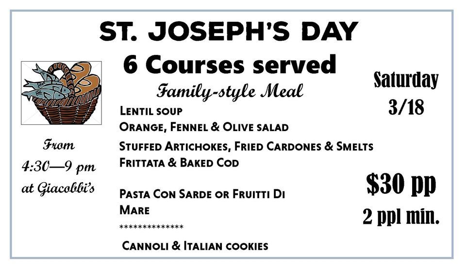 St. Josephs Day 6 Course Meal at Giacobbi's Cucina Citta, Buffalo on ...