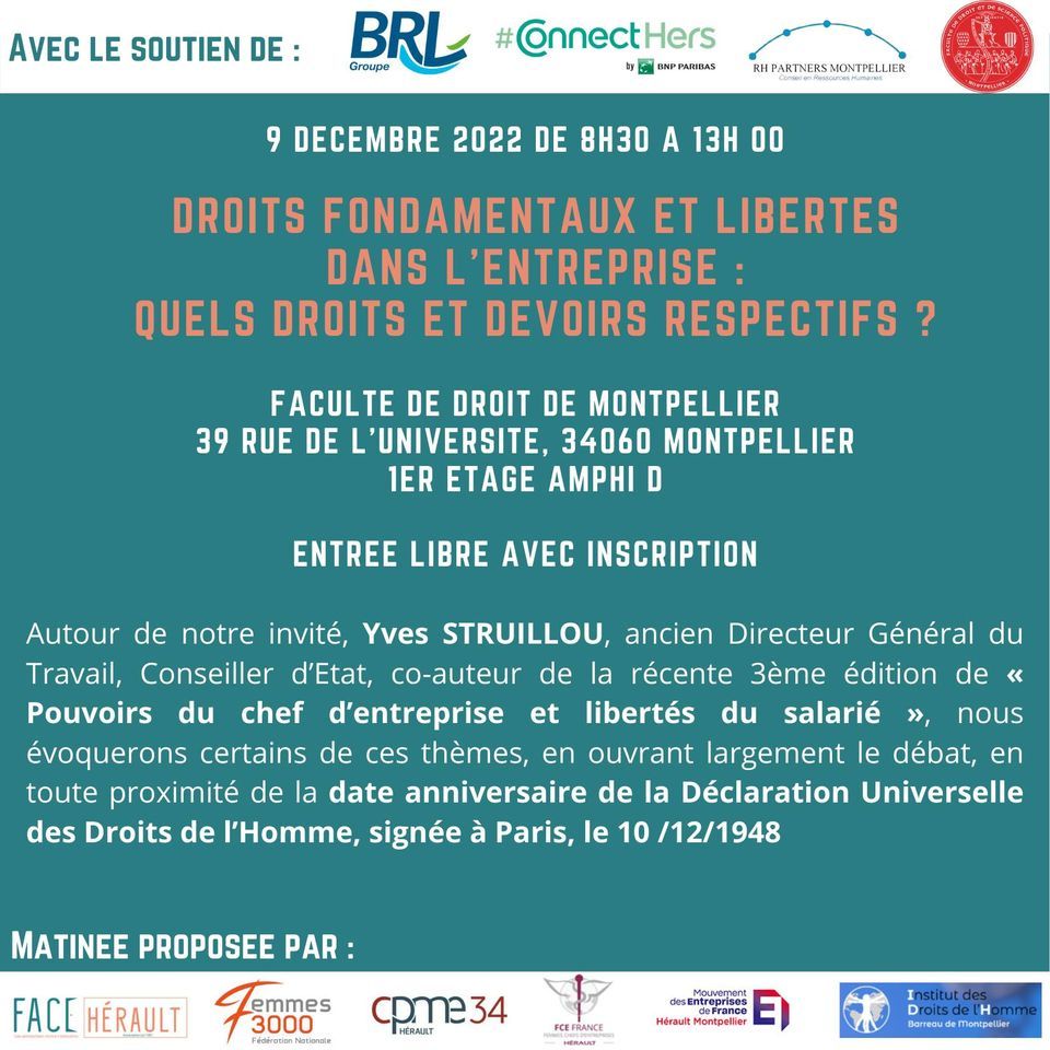 Droits fondamentaux et libertés dans lentreprise : quels droits et devoirs respectifs? | Faculté ...