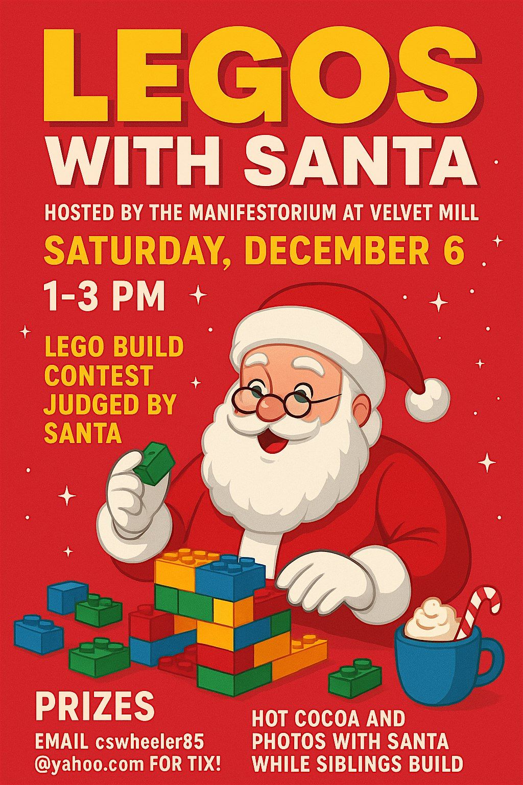 LEGO BUILD-OFF! Judged by Santa with North Pole Photo Station & Hot ...