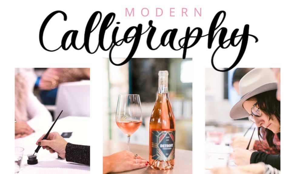 Sip and Script- Modern Calligraphy at Detroit Vineyards | Detroit ...