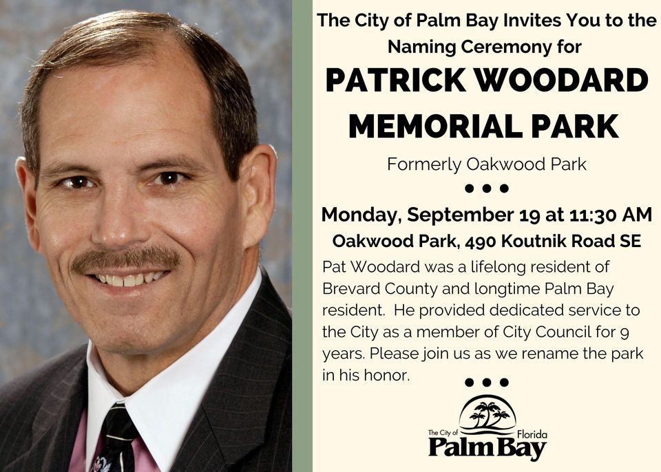 Park Naming Ceremony for Patrick Woodard Memorial Park at Oakwood Park ...