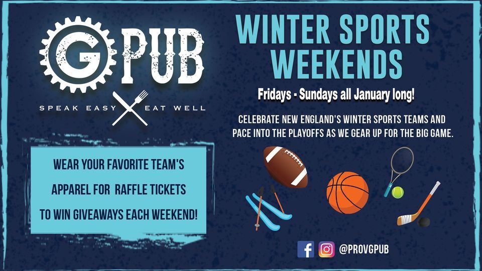 Winter Sports Weekends - All Month Long! at Providence G Pub on 13th ...